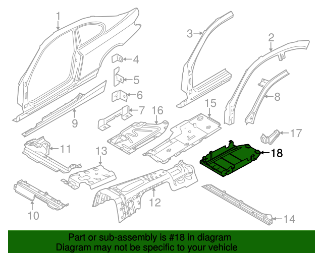 51757898849 - 2008-2013 BMW M3 Under-Body Shield (51-75-7-898-849 ...