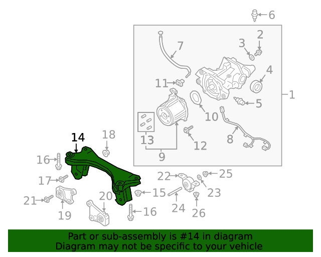 2023-2024 Mazda 3 Differential Mount BDWP-28-850 | Mazda Part Direct