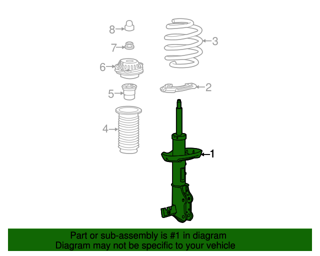 2018-2024 GM Strut 84912410 | TascaParts.com