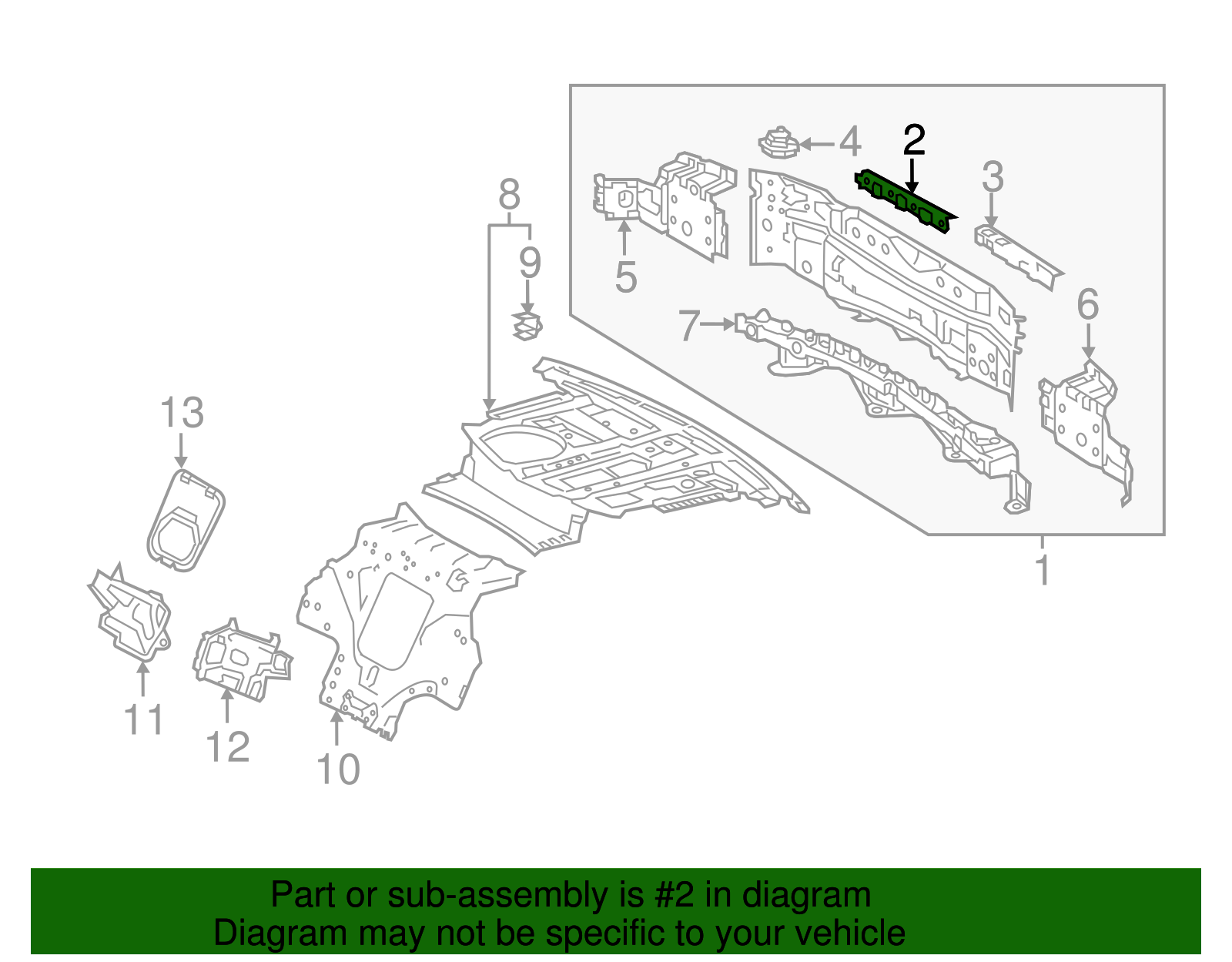 52181-50030 - Bumper Cover Arm For 2018-2024 Lexus | Lexus OE Parts