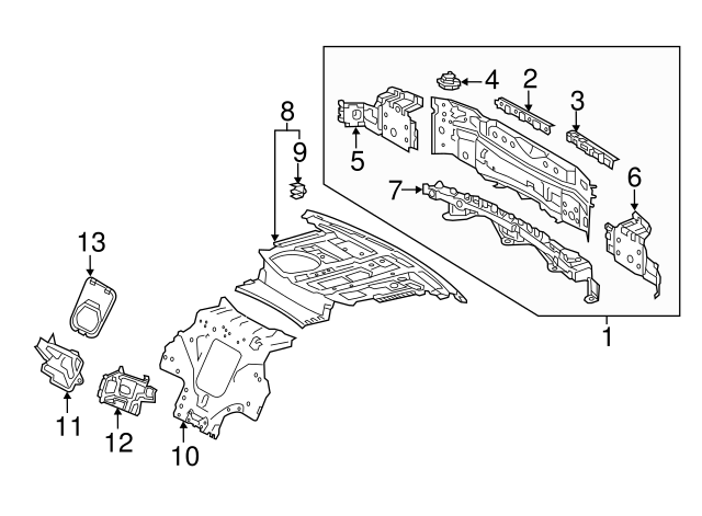 2018-2021 Lexus Panel Reinforced 58372-50130 | OEM Parts Online