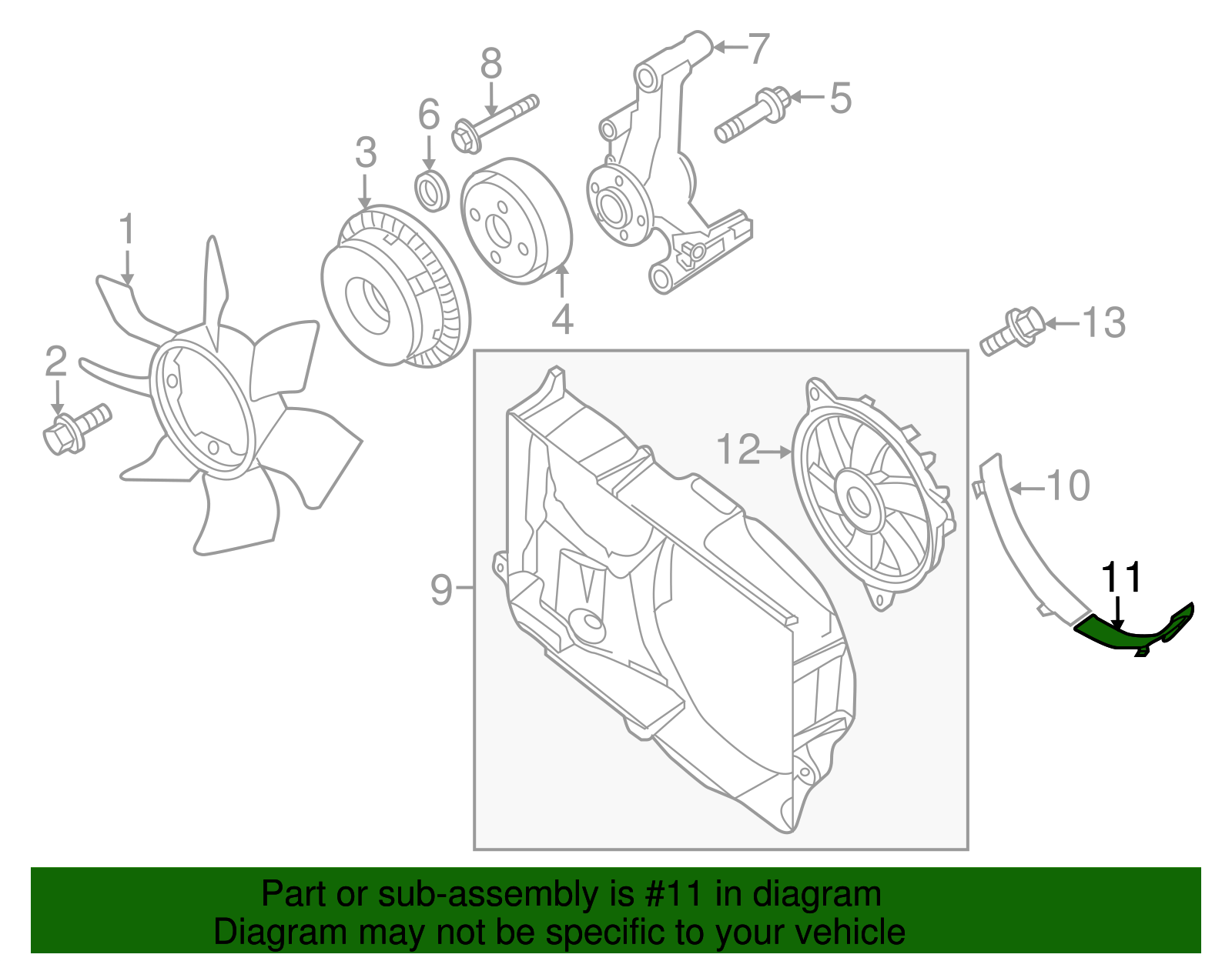 2012-2016 Nissan Fan Shroud 21477-9JE0A | ZEIGLER NISSAN OF ORLAND PARK