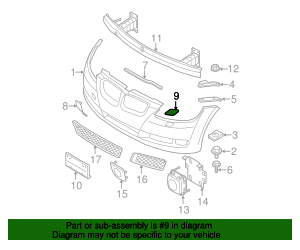 Genuine BMW 61-67-7-171-659 | Cover For Opening, Primered - Left | FREE ...