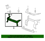 2013-2017 Chevrolet Traverse Front Bumper Fascia Upper Support 22971426 ...