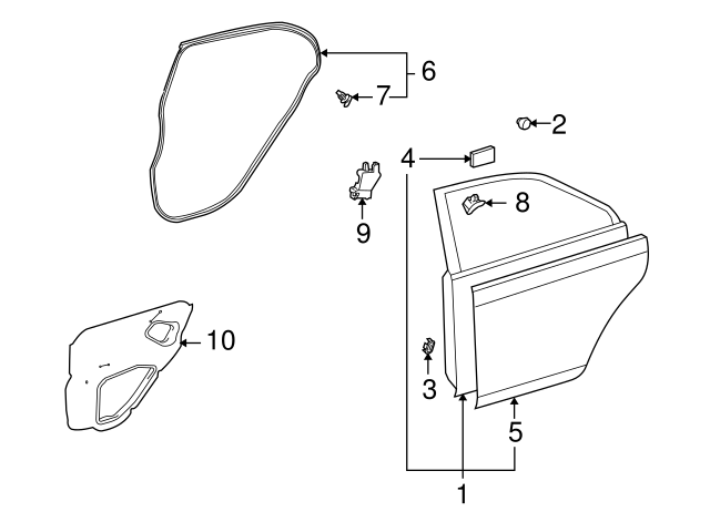 Toyota OEM Door Shell Packing Part# 67817-47010 | OEM Vehicle Parts
