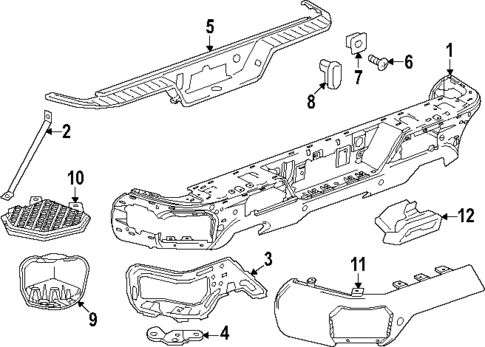 Bumper & Components - Rear for 2023 GMC Sierra 1500 | Group 1 Auto Parts