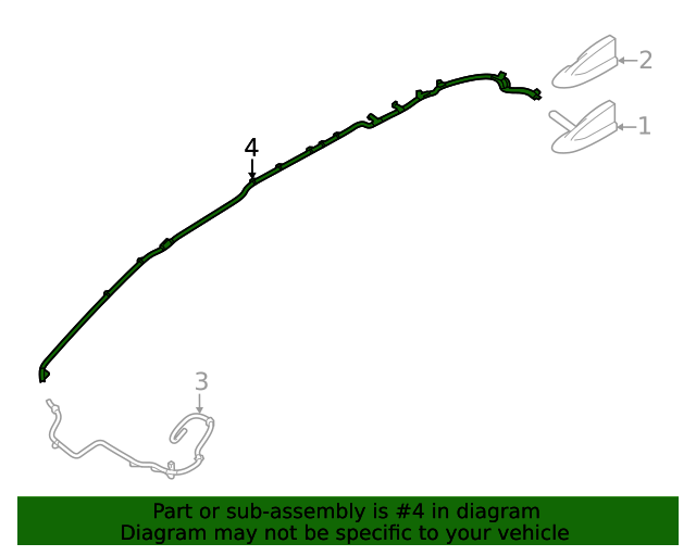 28243-6RR1A - Antenna Cable 2021-2024 Nissan Rogue | Nissan Parts ...