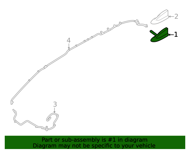 2021-2023 Nissan Radio Antenna Assembly 28208-6RR0A | TascaParts.com