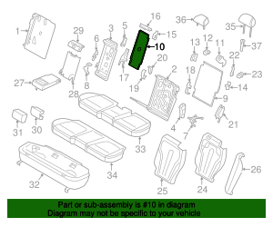 2014-2019 BMW Trim for backrest, center 52-20-7-353-657 ...