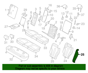 52208061283 - 2015-2018 BMW X5 Bolster (52-20-8-061-283) | BMW of South ...