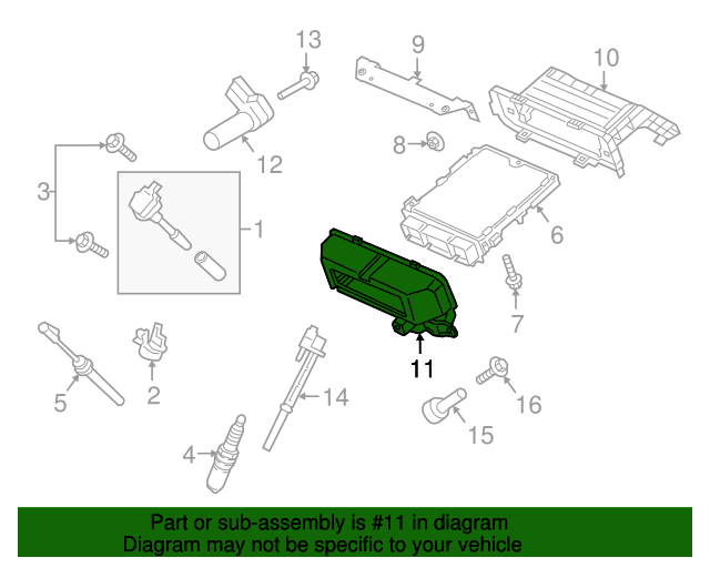 2018-2021 Ford ECM Gasket JL3Z-12A696-A | TascaParts.com