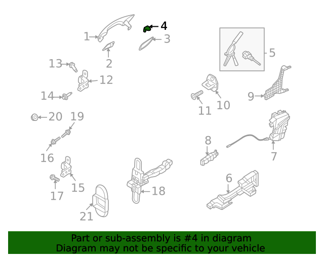 82652-S9100 - Handle Cover 2021-2024 Kia | Kia.Parts Store
