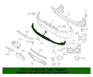 51117172270 - 2008-2014 BMW X6 Lower Panel (51-11-7-172-270) | BMW of ...