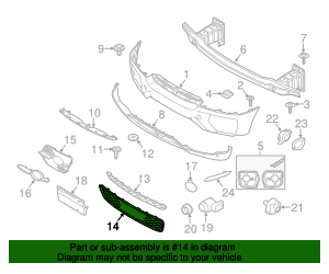 Genuine BMW 51-11-7-179-851 | Lower Grille | FREE Shipping on Most ...
