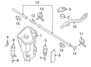Genuine BMW 61-67-7-008-057 | Washer Reservoir | FREE Shipping on Most ...