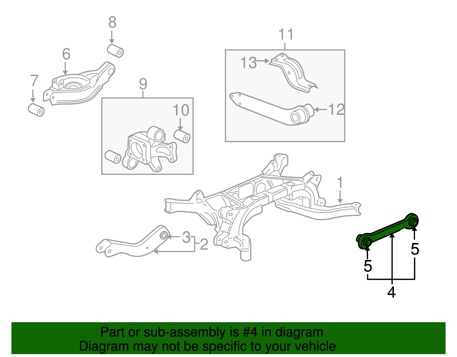 2005-2017 GM Rear Suspension Link 22678193 GM | GMPartsDirect.com