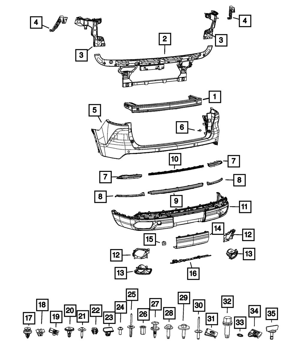 2022-2024 Jeep Grand Cherokee Hitch Bezel 6SM37TZZAA | My Mopar Parts