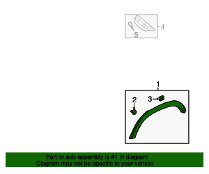 95291865 - Primed Driver Side Rear Fender Molding 2013-2022 Buick ...