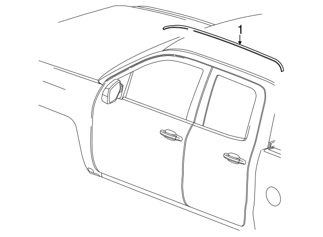 84293179 - Black Passenger Side Roof Panel Joint Finish Molding 2014 ...