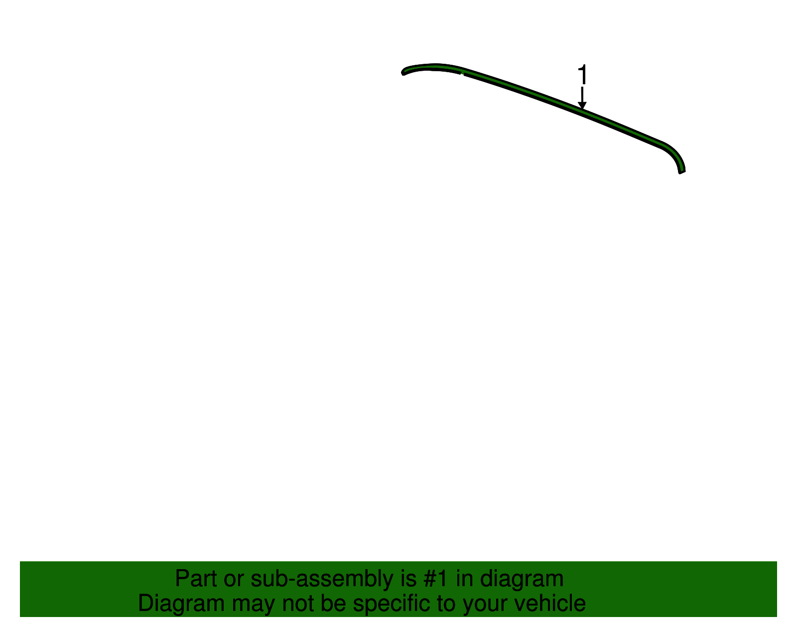 2014-2019 GM Black Driver Side Roof Panel Joint Finish Molding 84293178 ...