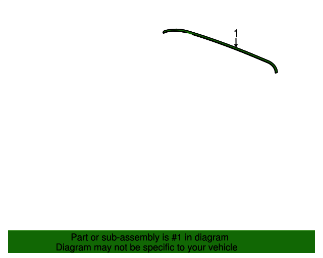 84293179 - Black Passenger Side Roof Panel Joint Finish Molding 2014 ...