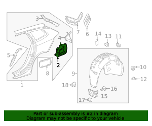 2018-2020 Buick Regal TourX Driver Side Body Side Outer Panel Rear ...