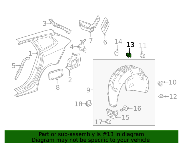Door Trim Panel Retainer Nut - GM (11546868) | GMPartsDirect.com