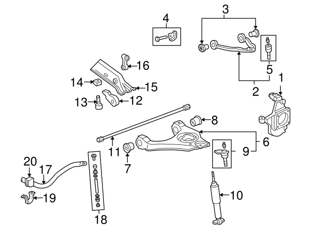 1999-2010 GM Front Shock Absorber Kit 19209331 GM | GMPartsDirect.com