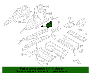 Genuine BMW 41-00-7-284-324 | Wheelhouse Brace | FREE Shipping on Most ...