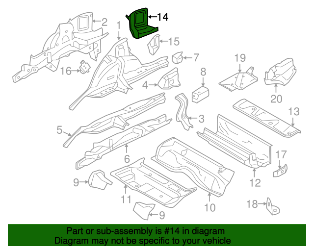 Genuine BMW 41-00-7-297-907 | Floor Extension | FREE Shipping on Most ...