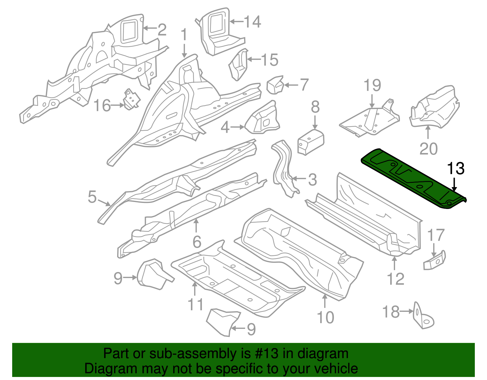 Genuine BMW 41-00-7-297-914 | Floor Pan | FREE Shipping on Most Orders ...