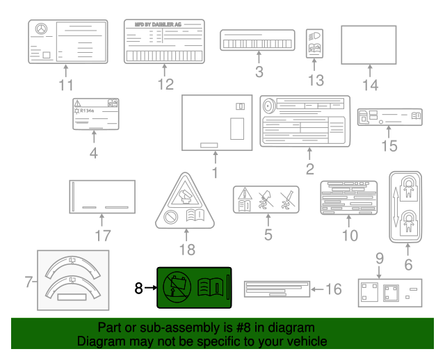 000-584-06-13 - Caution Label 2014-2023 Mercedes-Benz | Mercedes-Benz ...