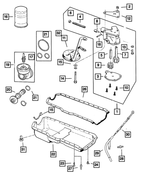 Engine Oiling for 2001 Jeep Cherokee | Mopar eStore