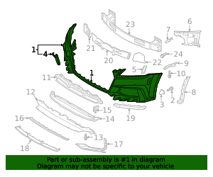 2019-2021 Audi Bumper Cover 8S0-807-065-T-GRU | Audi USA Parts