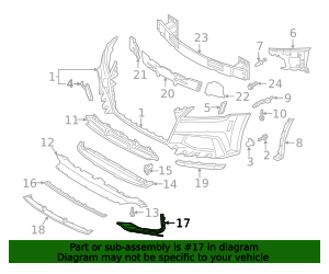 2019-2021 Audi Front Spoiler 8S0-807-957-B-GRU | Audi USA Parts