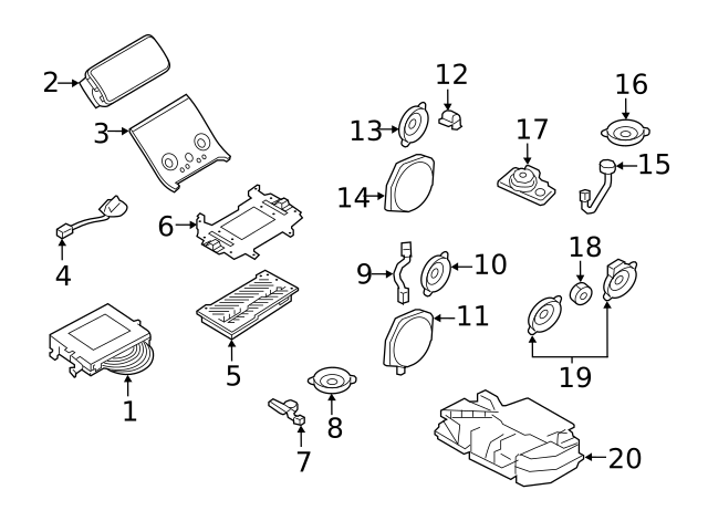 Genuine OEM Speaker Part# LR086355 Fits 2014-2022 Land Rover Range ...