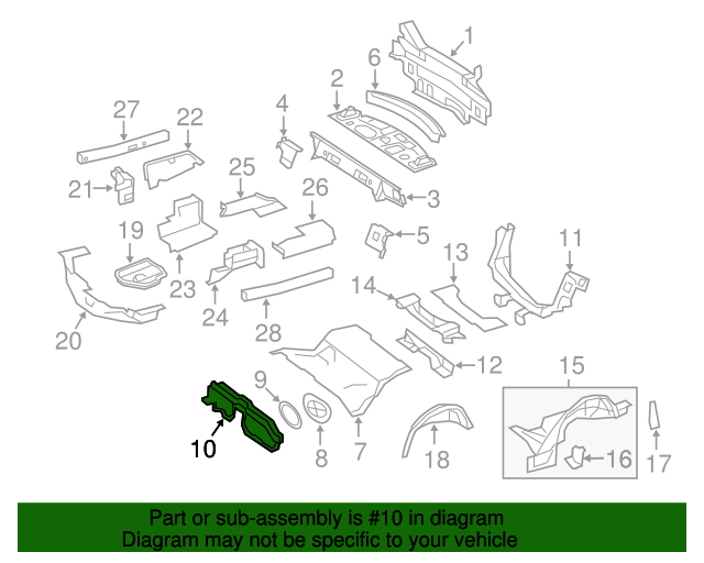 204-610-00-20 - Cross-Member 2008-2017 Mercedes-Benz | Mercedes-Benz ...