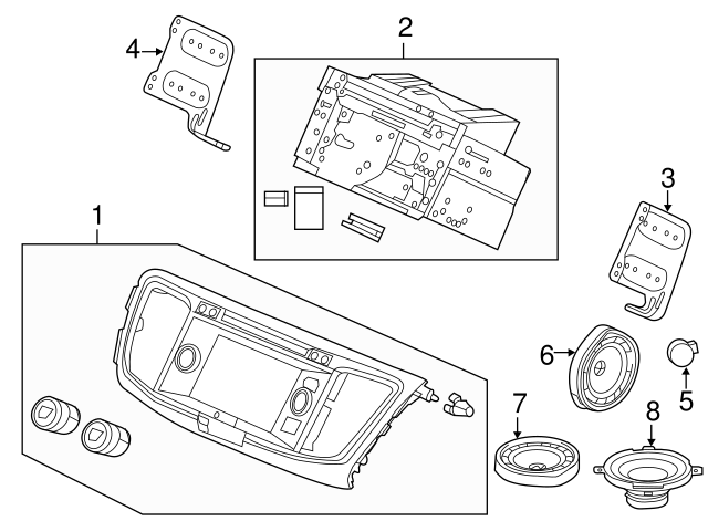 39171-T3L-A71 - Audio Unit Assembly Base (Clarion) - 2016 2017 Honda ...