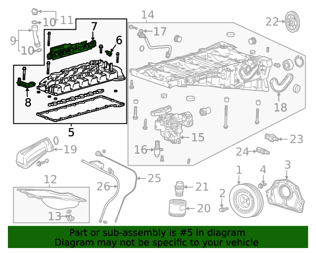 (Replaces 55513655) Camshaft Housing with Cover 40009155 GM ...