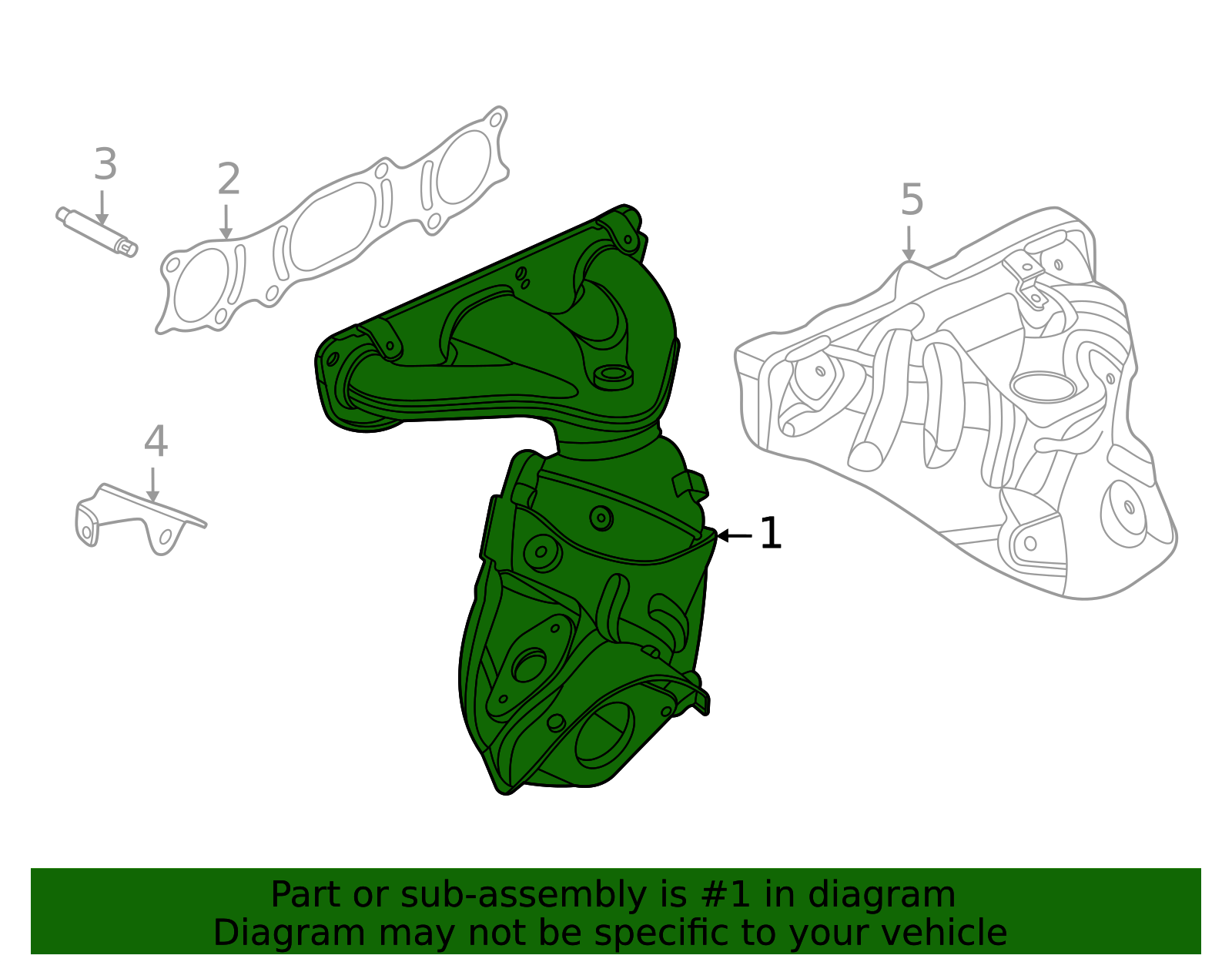 2021-2024 Nissan Sentra Catalytic Converter With Integrated Exhaust ...