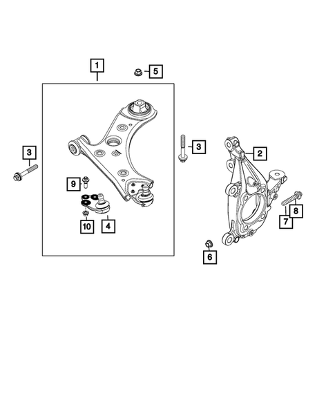 Front Suspension, Strut and Cradle for 2018 Jeep Compass | Mopar eStore