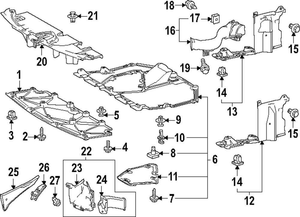 2023-2025 Toyota GR Corolla Rear Shield 51410-12140 | Toyota Parts Center