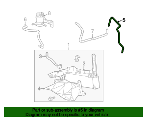 Toyota Automatic Transmission Oil Cooler Hose G1272-48010 | Auto Parts