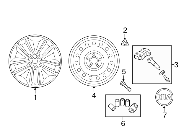52910 C6730 - Wheel, Alloy 2019-2020 Kia Sorento | Kia.Parts Store