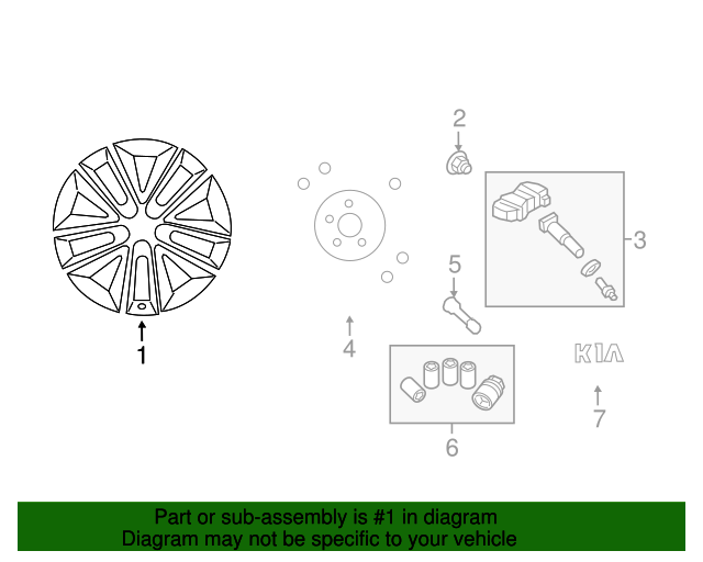 52910-C5110 - Wheel, Alloy 2016-2020 Kia Sorento | Kia.Parts Store
