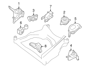 2007-2013 Nissan Altima Insulator Mount Bracket 11232-JA000 | OEM Parts ...