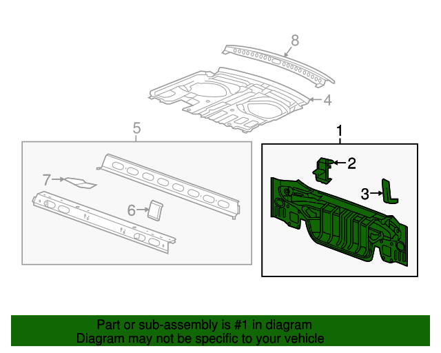 2016-2024 Chevrolet Malibu Rear End Panel Assembly 23327960 | OEM Parts ...