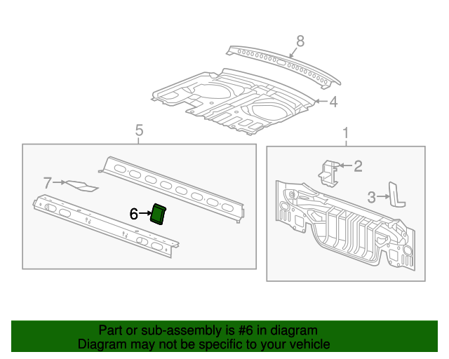 2016-2023 GM Rear Seat Latch Bracket 23366092 | GMPartsDirect.com