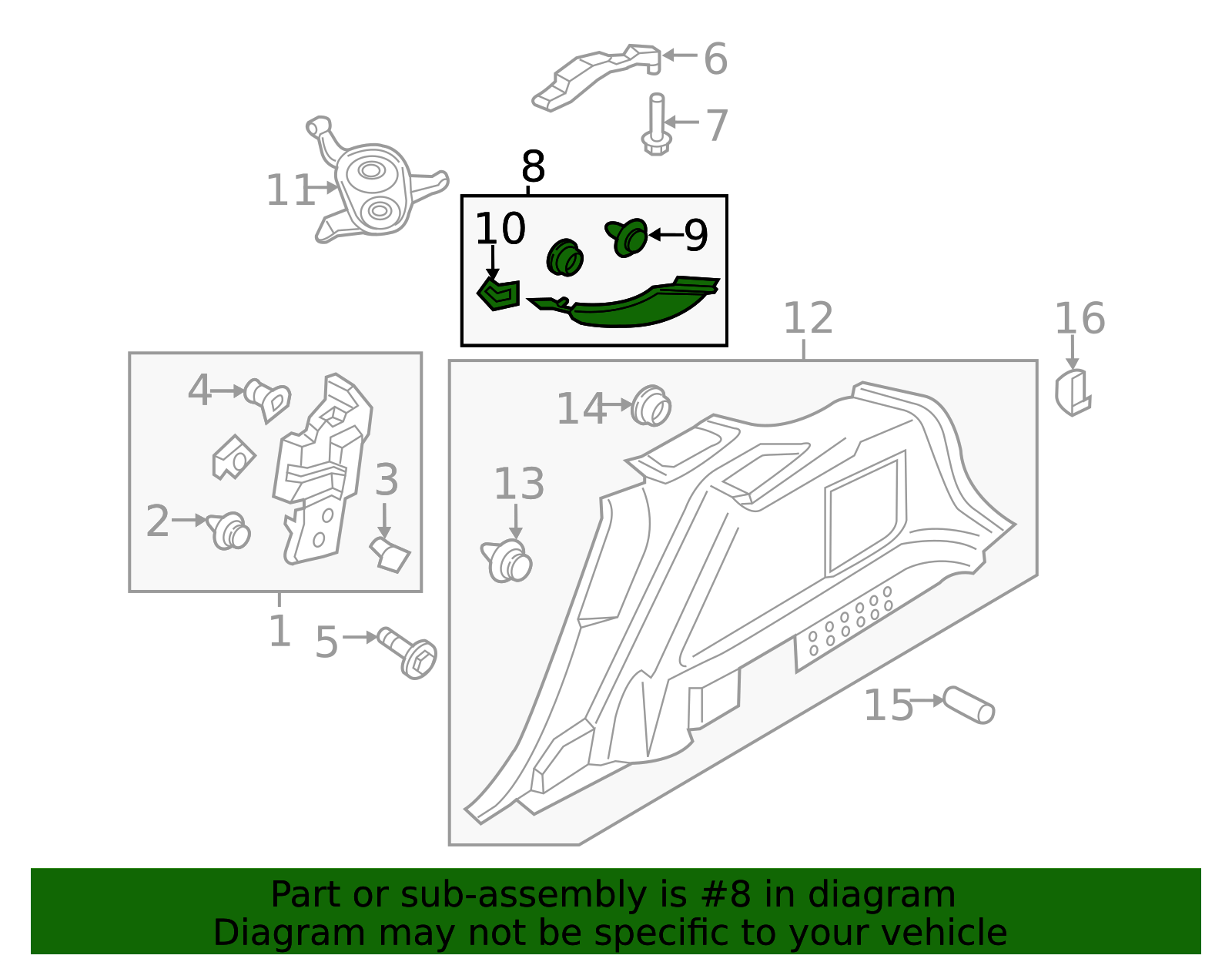 FA1Z-5831010-BP - Rear Pillar Trim - 2016-2023 Lincoln | Lasco Auto Parts