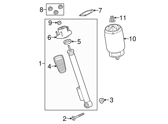 LR034262 - Air Suspension Spring 2013-2022 Land Rover Range Rover ...